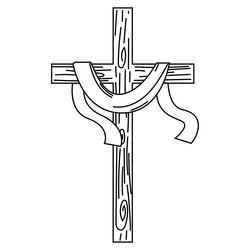 Isolated catholic church cross symbol Royalty Free Vector