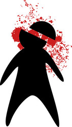 Murder scene Royalty Free Vector Image - VectorStock