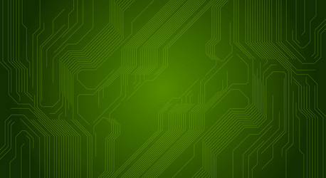 Green tech banner with circuit board Royalty Free Vector