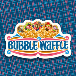 Logo for bubble waffle Royalty Free Vector Image