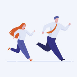 Running office employee man Royalty Free Vector Image