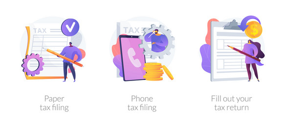 Filing tax form abstract concept Royalty Free Vector Image