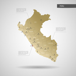 Peru infographic map Royalty Free Vector Image