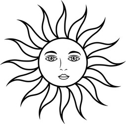 Tarot sun astrology symbol spiritual Royalty Free Vector