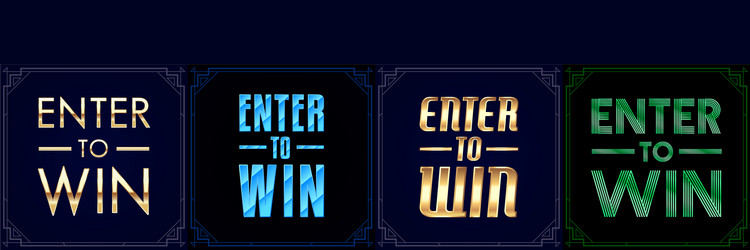 Enter to win prizes neon sign gift Royalty Free Vector Image