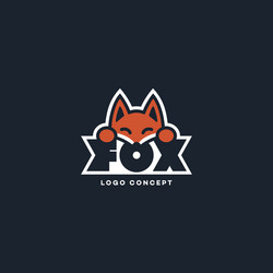 Fox icons and elements Royalty Free Vector Image