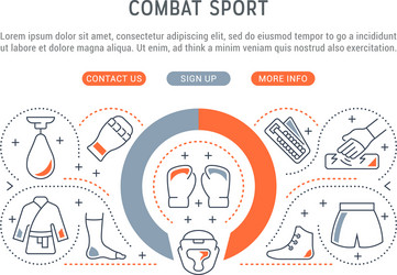 Banner combat sport Royalty Free Vector Image - VectorStock