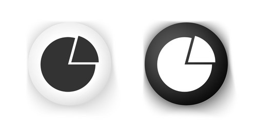 Pie chart infographic icon on white background Vector Image