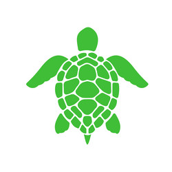 Swimming sea turtle text box leave space for text Vector Image