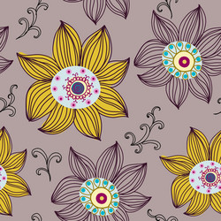Decorative colourful picturesque seamless pattern Vector Image
