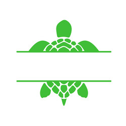 Swimming sea turtle text box leave space Vector Image
