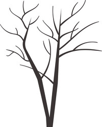 Tree trunk silhouette Royalty Free Vector Image