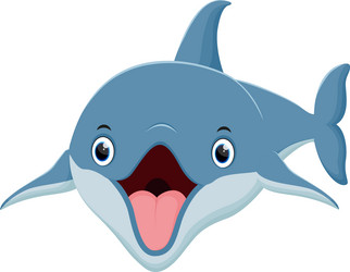 Set of happy dolphin cartoon Royalty Free Vector Image