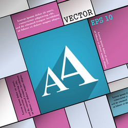 Enlarge Font Aa Icon Symbol Flat Modern Web Design