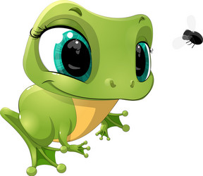 Beautiful humanoid frog Royalty Free Vector Image