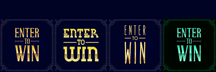 Enter to win sign prize in lottery Royalty Free Vector Image