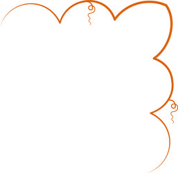 Calligraphy curve corner frame Royalty Free Vector Image