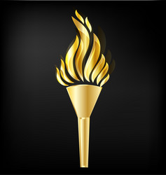 Golden torch Royalty Free Vector Image - VectorStock