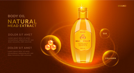 Hair oil ads Royalty Free Vector Image - VectorStock