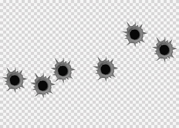 Realistic bullet holes Royalty Free Vector Image