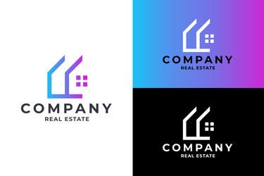 Square home pro logo template Royalty Free Vector Image