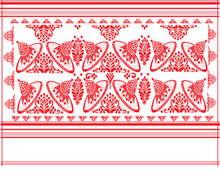 Assamese gamosa with new patterns 2023-5 Vector Image