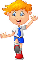 Cartoon happy student Royalty Free Vector Image