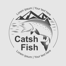 Catch fish symbol Royalty Free Vector Image - VectorStock