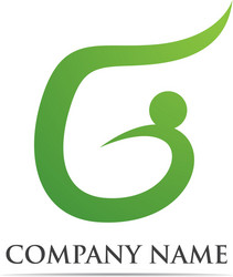 G people logo templates Royalty Free Vector Image