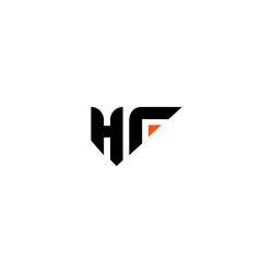 Letter hf logo design linked template Royalty Free Vector