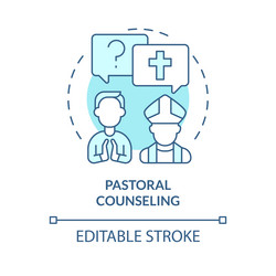 Pastoral counseling concept icon Royalty Free Vector Image