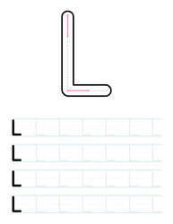 Letter L Tracing Vector Images (over 250)
