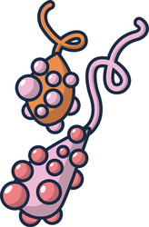 Coliform bacteria icon cartoon style Royalty Free Vector