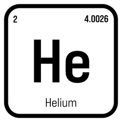 Helium he periodic table element Royalty Free Vector Image