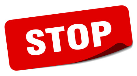 Stop sticker stop label Royalty Free Vector Image