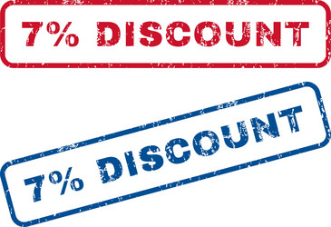 7 percent rubber stamps Royalty Free Vector Image