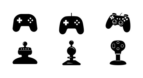 Joysticks buttons gaming controller icons Vector Image