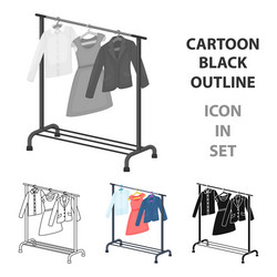 A hanger with things in the wardrobemaking movie Vector Image