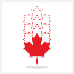 Canadian maple leaf with construction sheet Vector Image