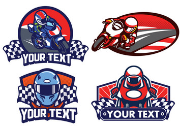 Motorcycle rider team poster Royalty Free Vector Image