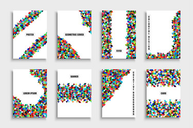 Set of cards with colorful bright abstract Vector Image