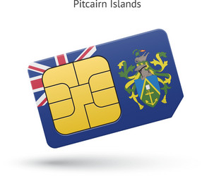 Guinea mobile phone sim card with flag Royalty Free Vector