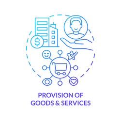 Provision of goods and services concept icon Vector Image