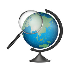 Realistic school globe model of earth for Vector Image
