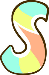 Letter s on white background Royalty Free Vector Image