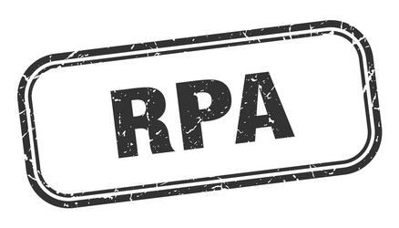 Rpa stamp label round grunge sign Royalty Free Vector Image