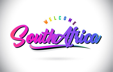 Southafrica welcome to word text with handwritten Vector Image