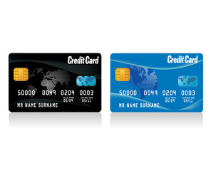 Black silver business cards design Royalty Free Vector Image