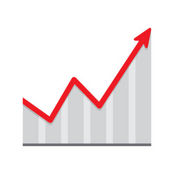Financial growth infographic chart icon Royalty Free Vector