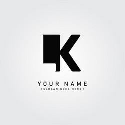 Initial letter lk logo - simple monogram Vector Image